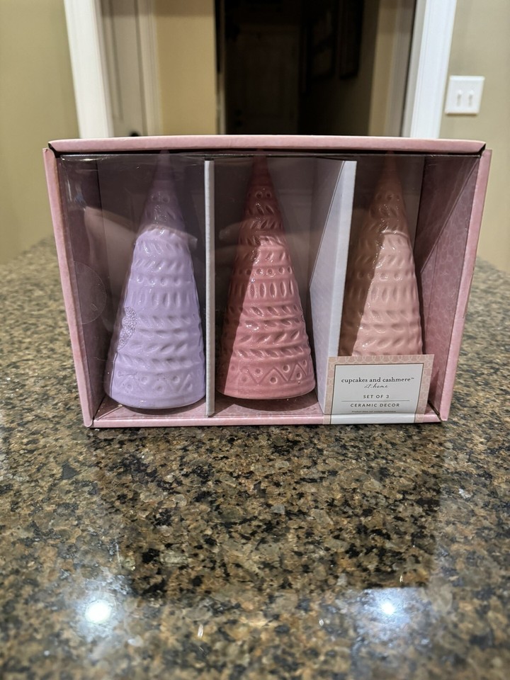 Cupcakes and Cashmere Pink/Lavendar Christmas Decorative Trees - NIB | eBay