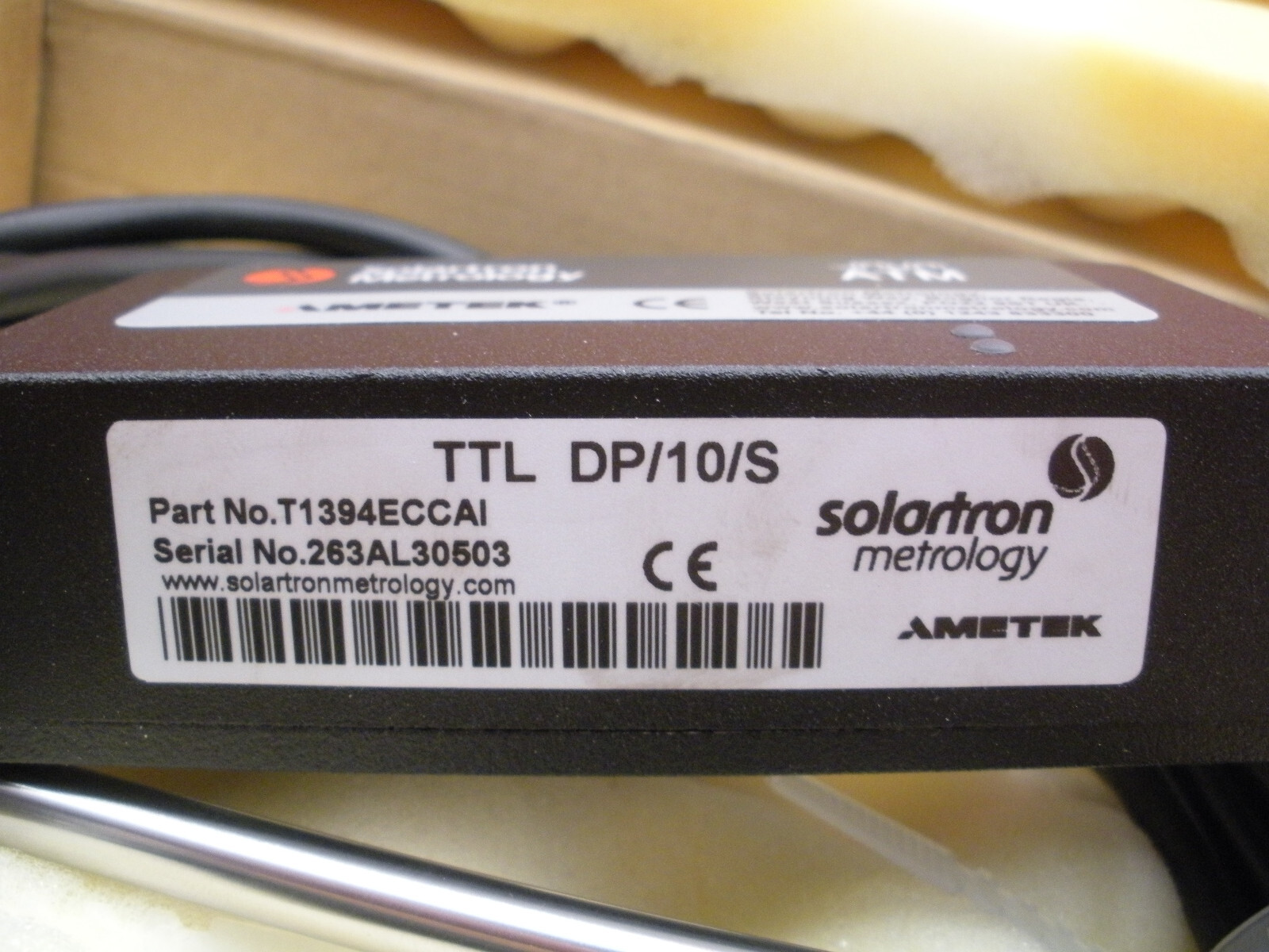 Solartron TTL DP/10/S Digital Probe 971110-3 Metrology Sensor ...
