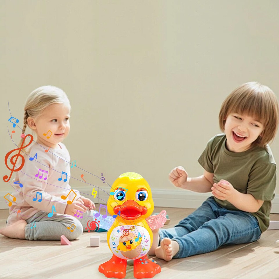 Interactive Baby Duck Toy with Music and Lights Electric Dancing Duck ...