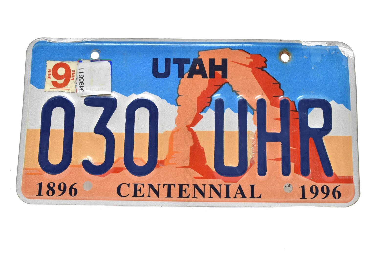 Utah License Plate Arch Centennial 030 UHR (Single Plate) | eBay