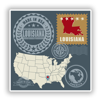2 x Louisiana USA Vinyl Stickers Travel Luggage #10150Â | eBay