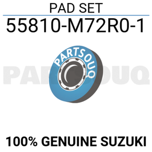 55810M72R01 Genuine Suzuki PAD SET 55810-M72R0-1 | eBay