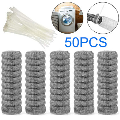 50 Lot Washing Machine Lint Trap Mesh Ties Washer Filter Drain Hose ...