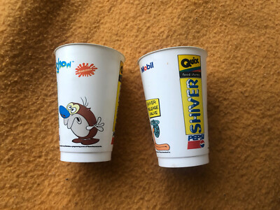 2x Vintage The Ren & Stimpy Show 1995 Plastic Cups Quix Mobil | eBay ...