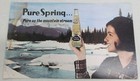 Vintage Pure Springs Cardboard Easelback Soda Pop Sign | eBay