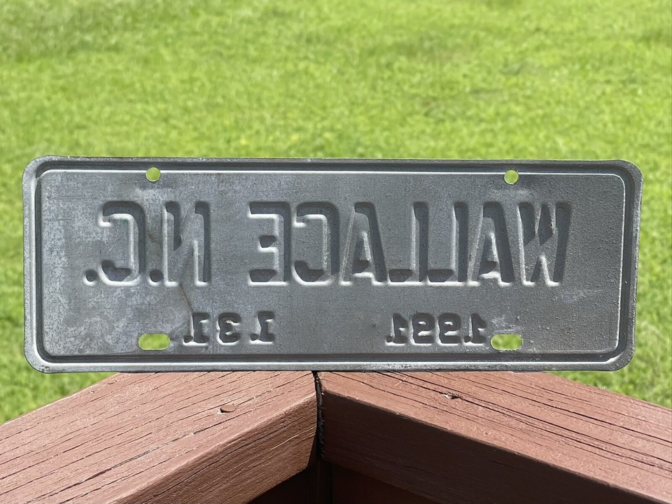 Wallace North Carolina License Plate 1991 #131 NC City Plate | eBay