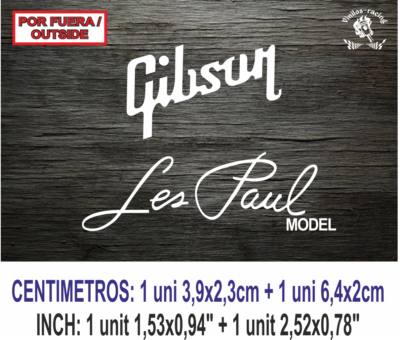 Les Paul Model Gibson Headstock Guitar Restoration Sticker Vinilo Decal ...