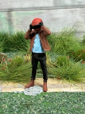 MODEL Railway Figure Motorcycle Rider Biker HO OO 3D SCALE Printed ...