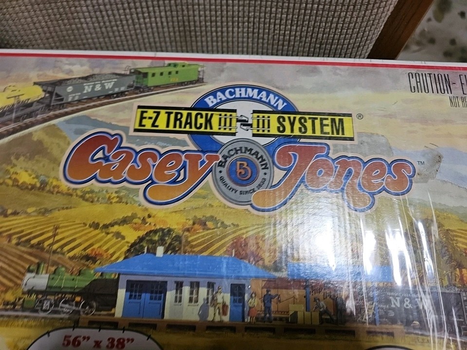Casey Jones Train Set Bachmann 060 Steam Locomotive E-Z Track 47"x38 ...