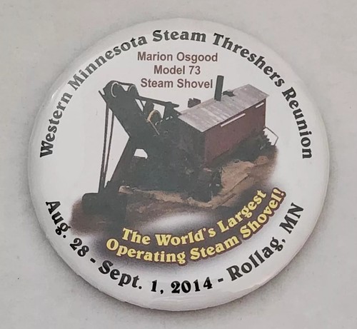 WMSTR Rollag Minnesota 2014 BUTTON Pinback Pin Marion Osgood Steam ...