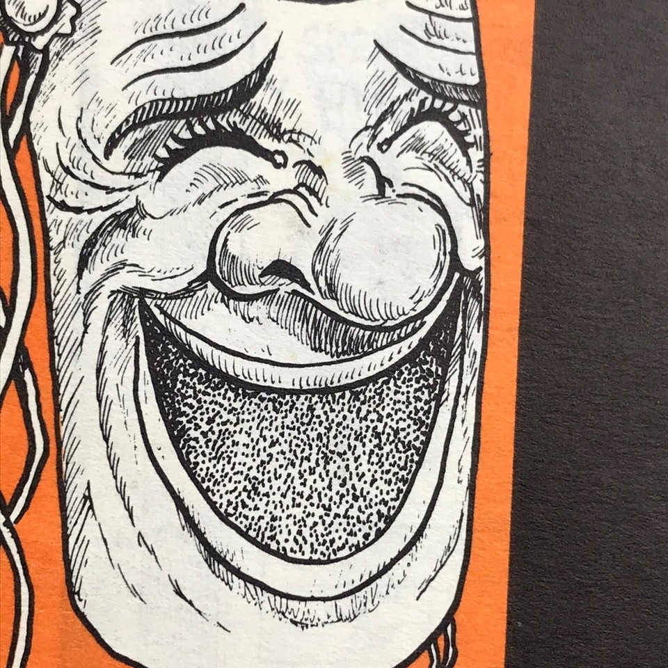 Jack T Chick Art Print Orange Black Vintage Theatrical Happy Hour Mask ...