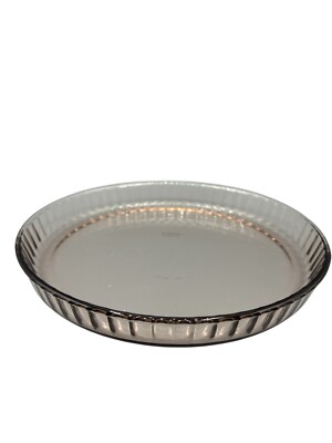 Pyrex Glass Corning Vision Amber Flan Dish | eBay UK