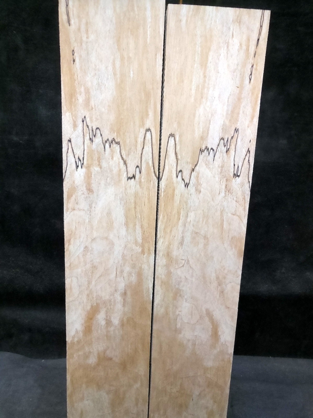 PK-291_ Book Matched Spalted Maple Boards 19 5/8"x8 1/2"x1" overall | eBay