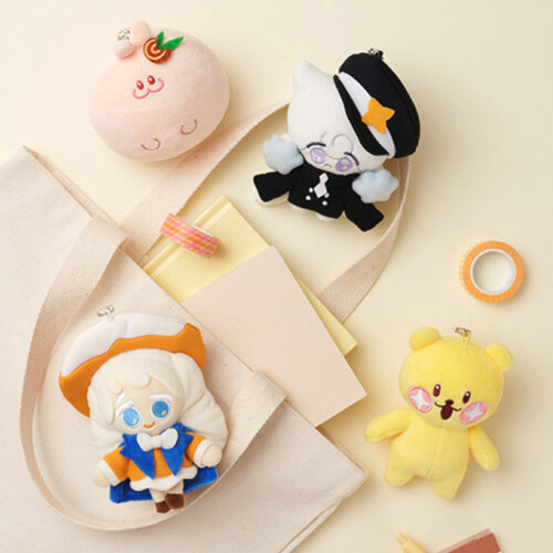 Cookie Run Kingdom Official Plush Keyring Keychains 4Type Cream Puff ...
