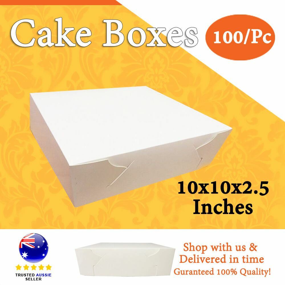 CAKE DECORATION CAKE BOXES 10x10x2.5" 100Pk Cupcake Window Muffin Cases ...