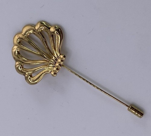 Vintage Gold Vermeil Sterling Clamshell Stick Pin IC James Craig .925 ...