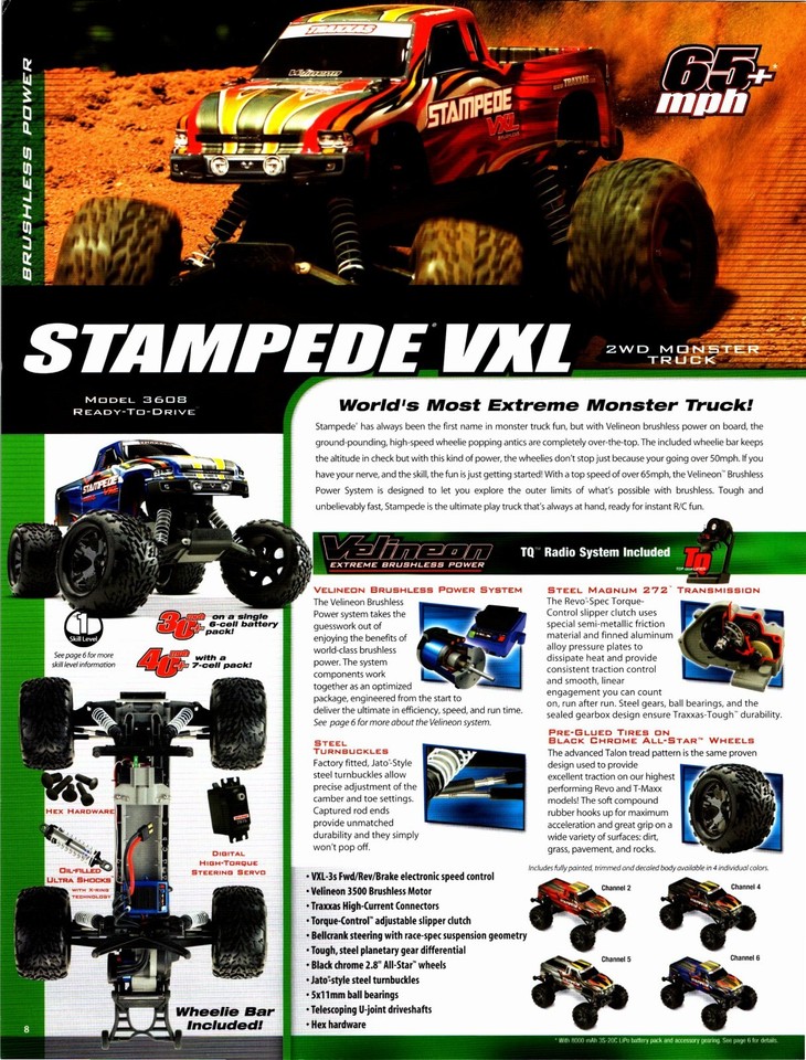 Traxxas Rustler ST & Stampede VXL Print Ad Wall Decor Ephemera | eBay