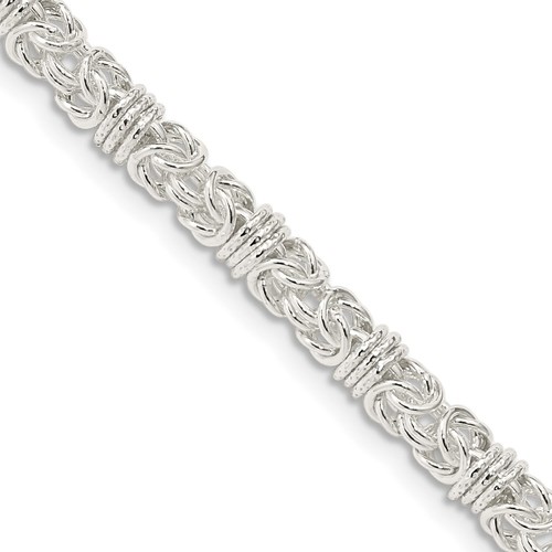 Sterling Silver 4mm Fancy Byzantine Chain 886774994314| eBay