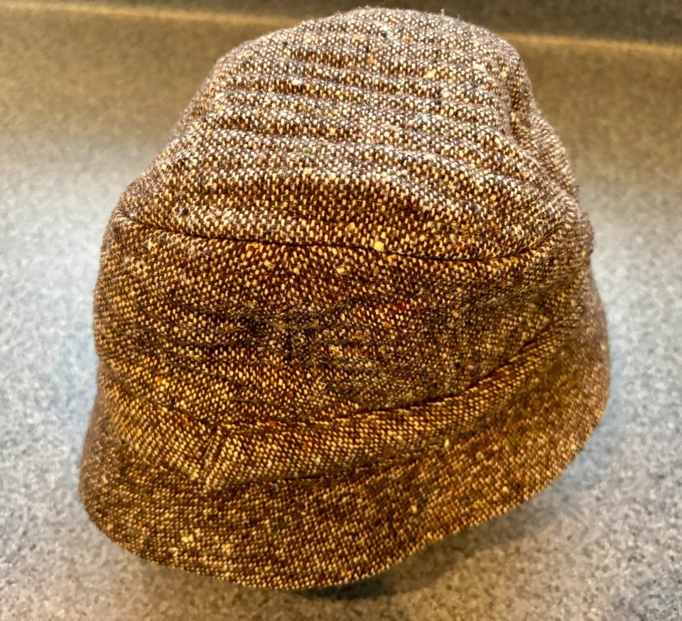 Vintage Brown Irish Tweed Bucket Walking Hat Fedora Wool Made In ...