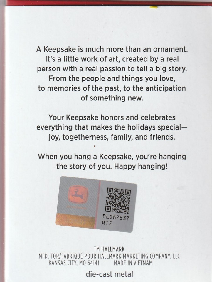 Hallmark JOHN DEERE GATOR UTILITY VEHICLE Metal Keepsake Christmas ...