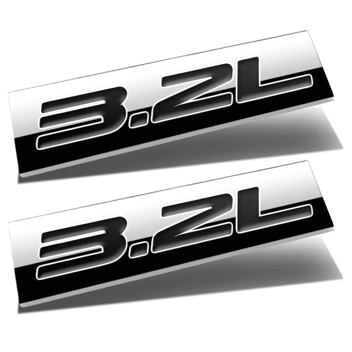 2x Chrome Finish Metal Emblem 3.2L Badge Logo (Black Letter) | eBay