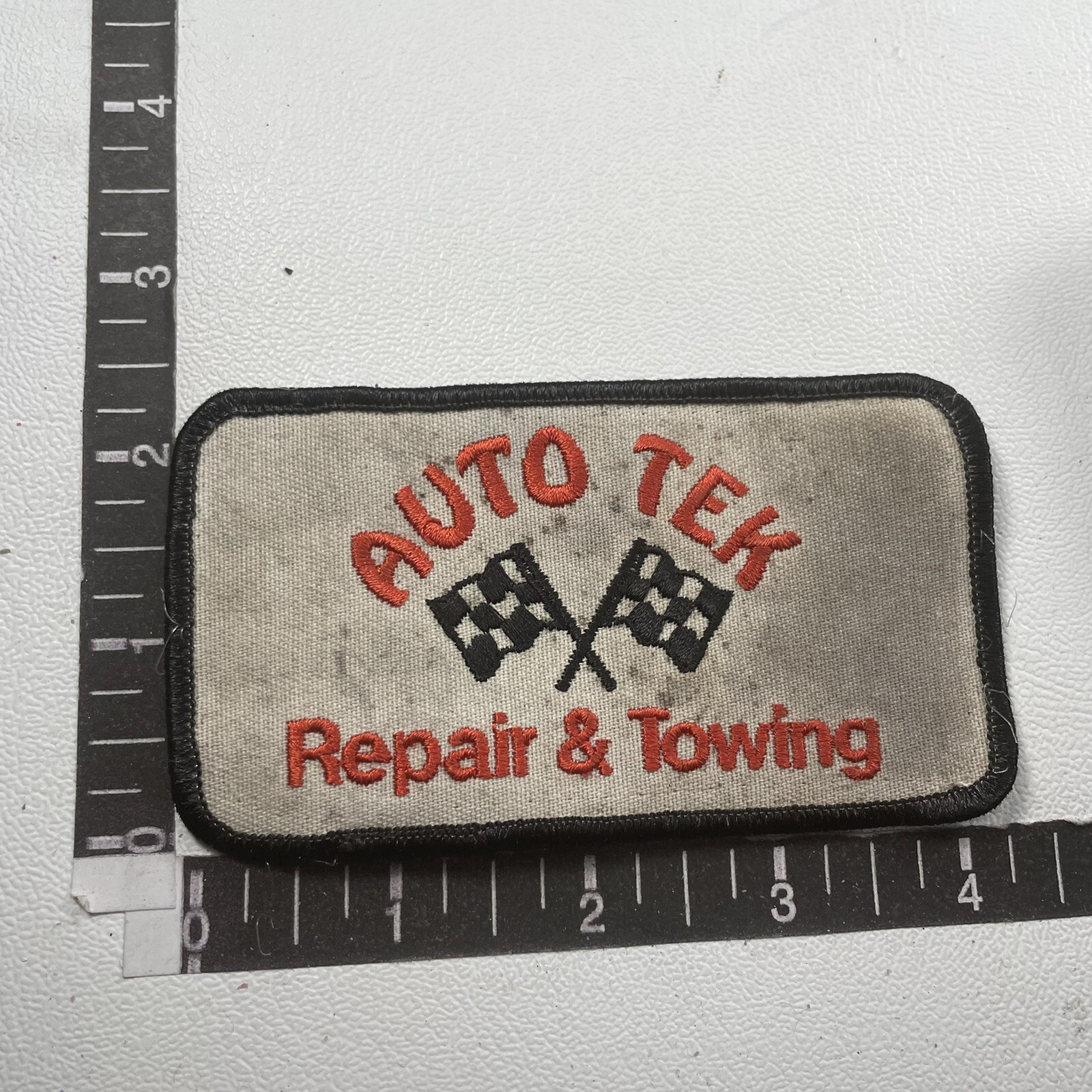 Vtg As-Is-Quite-Filthy AUTO TEK REPAIR & TOWING Advertising Patch 89NJ ...