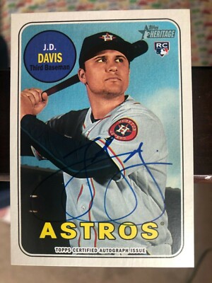 JD Davis 2018 Topps Heritage auto Real One Autographs San Francisco ...