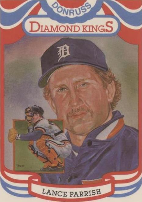 1984 Donruss - Diamond Kings Lance Parrish #15 "Perez-Steel" on Back ...