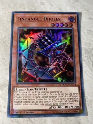 Yugioh - Tindangle Dholes - KICO-EN016 - Super Rare - 1st Edition ...