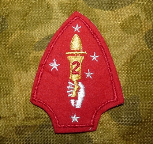 Original WW2 USMC 4th Marine Division Embroidered Wool Felt Shoulder ...