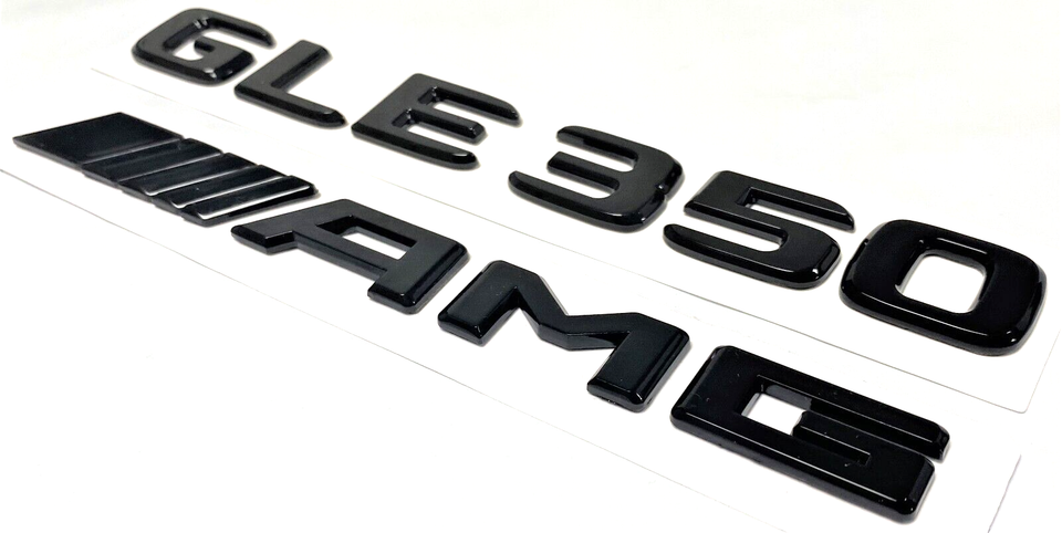 #2 GLE350+AMG BLACK FIT MERCEDES REAR TRUNK EMBLEM BADGE NAMEPLATE ...