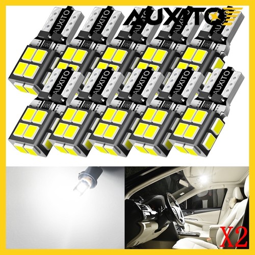 T10 LED License Plate Bulbs Light 6000K Super Bright White 168 2825 194 ...