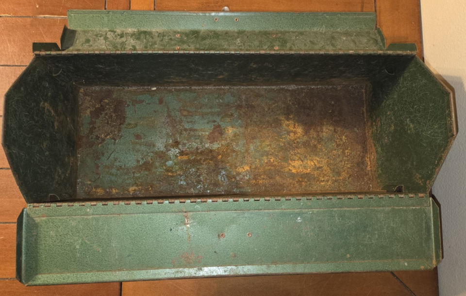 Rare Vintage S-K WAYNE Cantiliver Toolbox & Tray Green Red Logo 19x9x7 ...