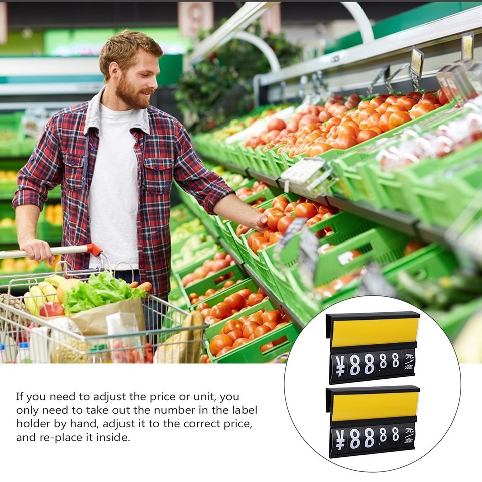 3 Pcs Plastic Basket Label Holders Clothing Store Price Display Clip ...