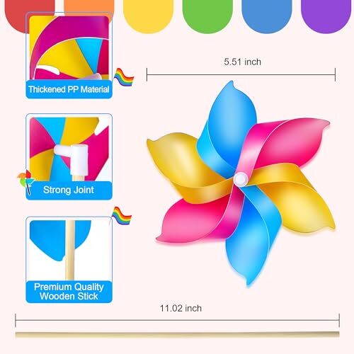 24 Pcs Rainbow Pride Stick Flag Set, 12 Pcs Rainbow Pride Garden ...