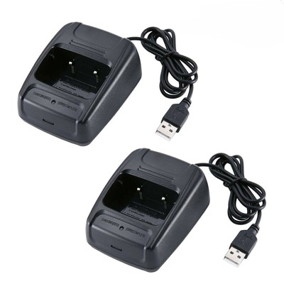 2x USB Radio Battery Charger for Baofeng BF- 888S Retevis H777 Walkie ...