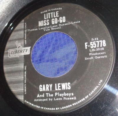 MB990 Gary Lewis & The Playboys Little Miss Go Go / Count Me In 45 RPM ...