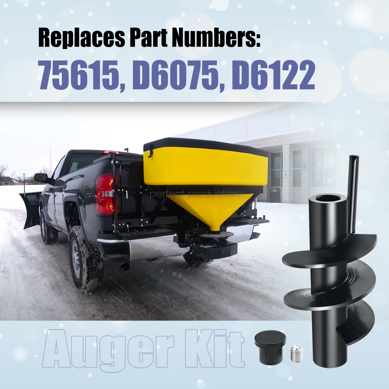 75615 D6075 D6122 Salt Spreader Auger Kit Fit For SnowEx SP-375 SP-575 ...