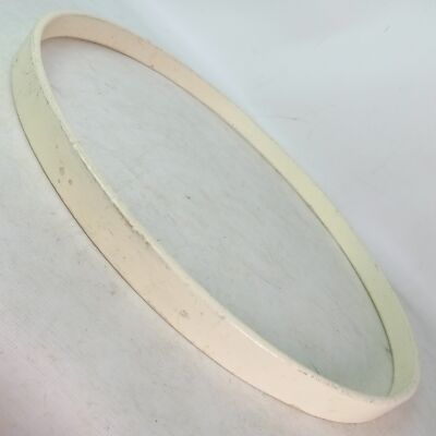 Leedy 18"x1 1/8" Bass Drum Hoop/Rim White Paint+No Inlay Channel ...