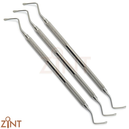 Set of 3 Lucas Surgical Curette 86 Bone Curette Periodontal Dental ...
