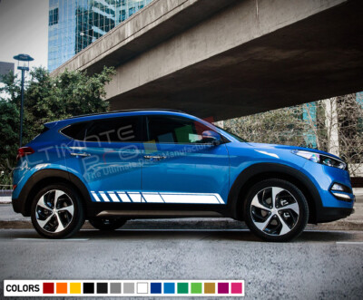 Stickers Decal Kit for Hyundai Tucson Stripes Graphics Chroma Handle ...