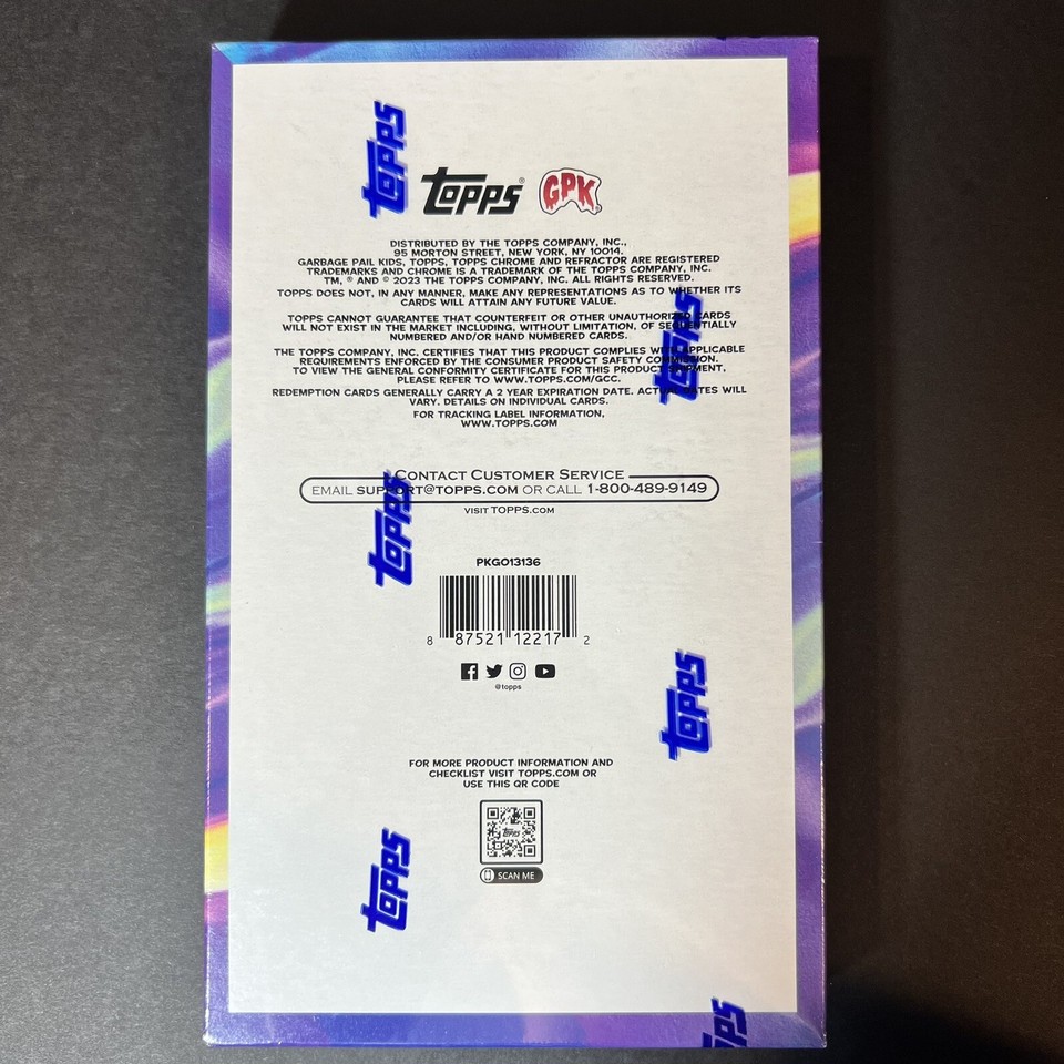 2023 GARBAGE PAIL KIDS CHROME 6 HOBBY BOX 24PKS AUTO PLATE SUPER ...