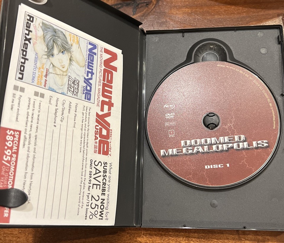 Rare Doomed Megalopolis - DVD - 2 DISC Anime Insert Case 702727037221| eBay