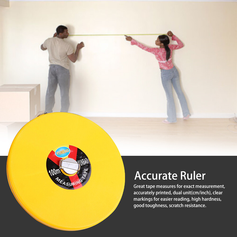 50m/100m Surveyor Metric Imperial Dual Scale Long Retractable Ruler ...