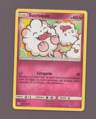 Pokémon n° 153/236 - SUCROQUIN - PV60 (B236) | eBay