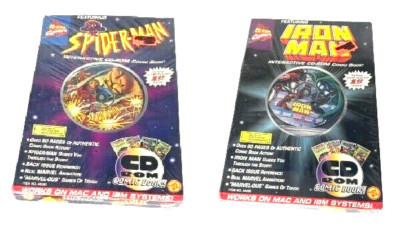 Marvel Comics Spider-Man Iron Man Interactive Comic Book 2 CD-Roms NIB ...