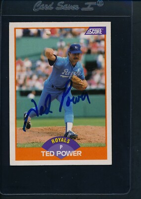 1989 Score #348 Ted Power Royals Signed Auto *42087 | eBay
