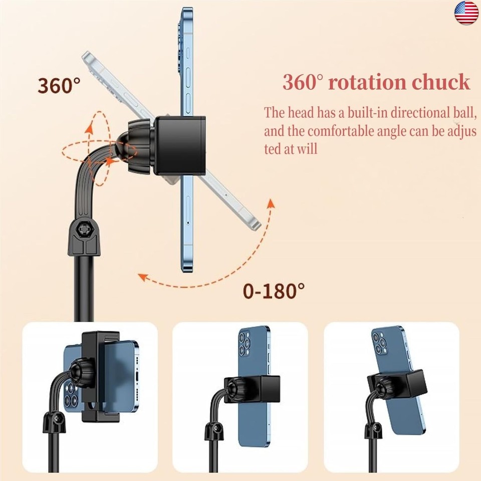 Adjustable Height Telephone Stand,360-degree Rotating Retractable Desk ...