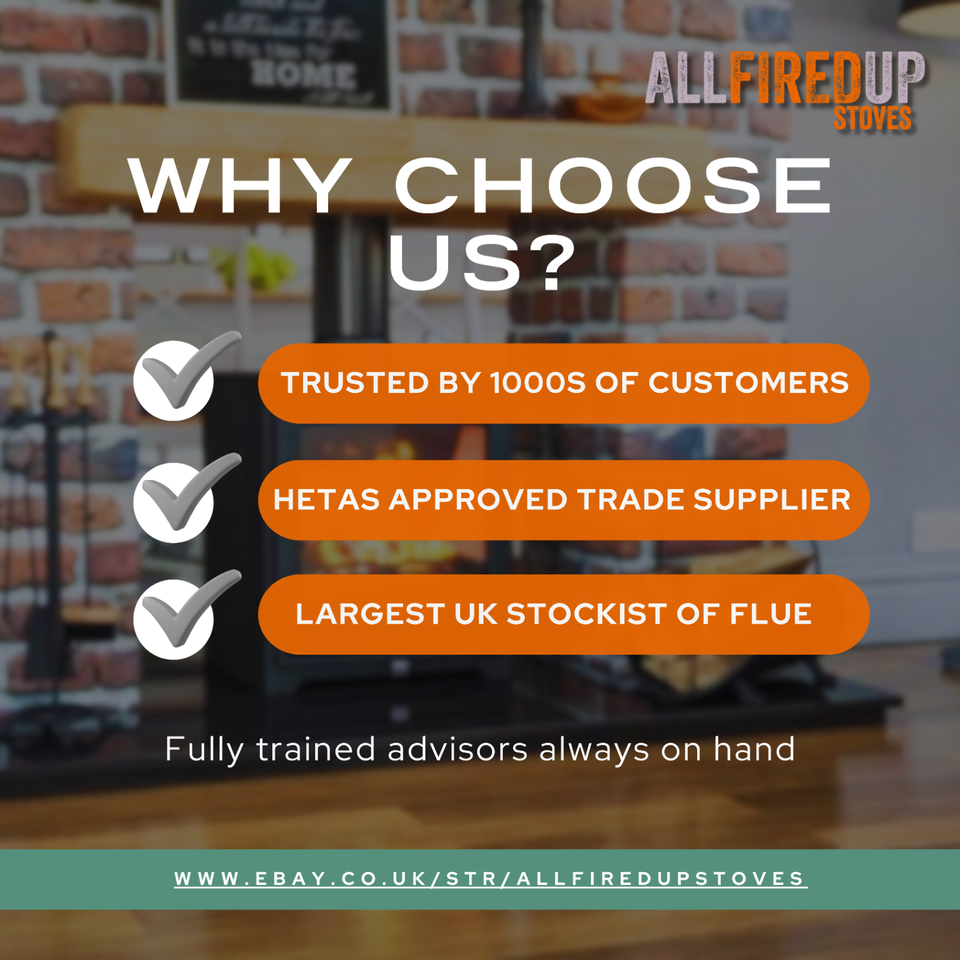 Solid Fire Stop Plate Twin Wall Flue Pipe Stainless Steel Wood Burning ...