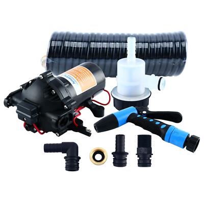 Washdown Pump 5.0 GPM Deck Wash Pump Kit 12V 70 PSI Boat Caravan Marine ...